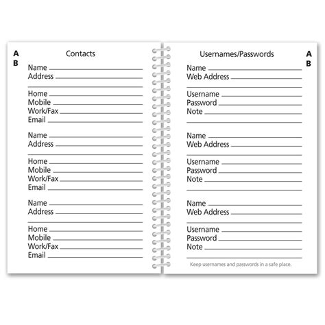 Large Print Address Email And Password Book Walter Drake