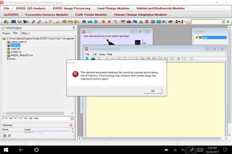 Out Of Memory Error When Opening Database Clark Labs Support Center