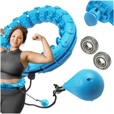 Hikey Hula Hop Odchudzające Xl Z Wypustkami Plus Size Pro 115cm W Talii Łożyska Niebieski