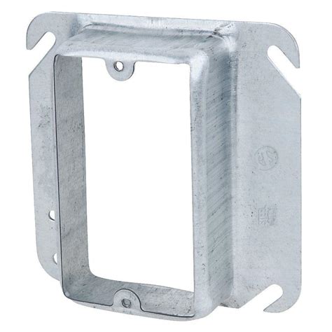 Steel City 1 Gang 4 In Square Metal Electrical Box Mud Ring 52c16 25r