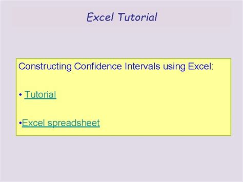 Confidence Intervals Chapter 8 Confidence Intervals For Numerical