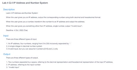 Solved Description Lab IP Address And Number System When Chegg