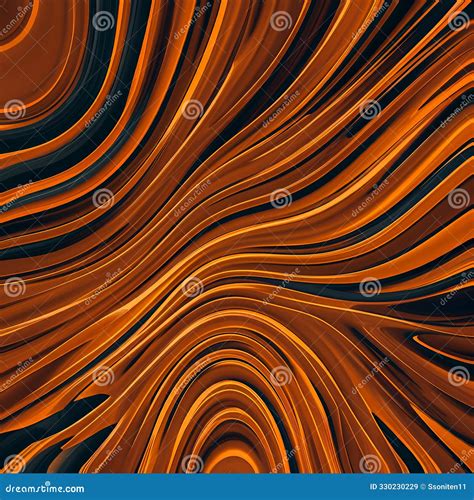 Amber Vortex Hypnotic Golden Spiral Stock Illustration Illustration