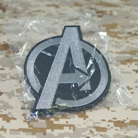 Avengers Agents Of Shield Embroidered Movie Patch Silver With Velcro