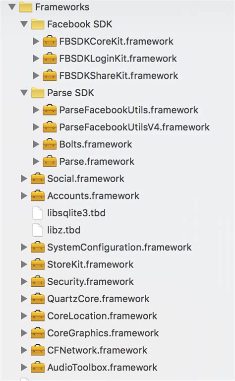 Ios Parse Facebook Framework Issue Stack Overflow