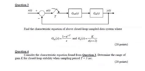 Solved Question 3 Find The Characteristic Equation Of Above