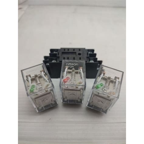 Relay My2n 8pin Feet 220vac 24vdc 12vdc My2 N Socket Pyf08a Shopee Malaysia