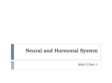PPT Neural And Hormonal System PowerPoint Presentation Free Download ID