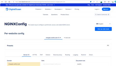 How To Use NginxConfig Io For Configuring NGINX On Your VPS
