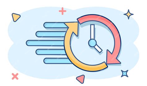 Premium Vector Clock Countdown Icon In Comic Style Time Chronometer Vector Cartoon