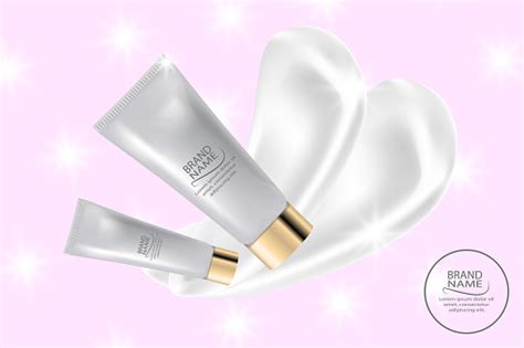 럭셔리 크림 소용돌이와 Bokeh 배경에 화장품 크림 항아리 화장품 이랑 디자인 패키지 3d 그림입니다 3차원 형태에 대한 스톡 벡터 아트 및 기타 이미지 Istock