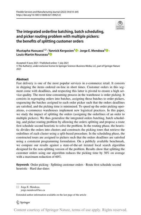 The Integrated Orderline Batching Batch Scheduling And Picker Routing Problem With Multiple