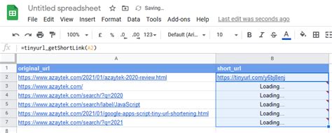How To Bulk Shorten Urls In Google Sheets Using GAS