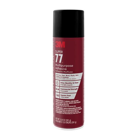 3m Super 77 Multipurpose Spray Adhesive 138 Oz Clear Quick Drying