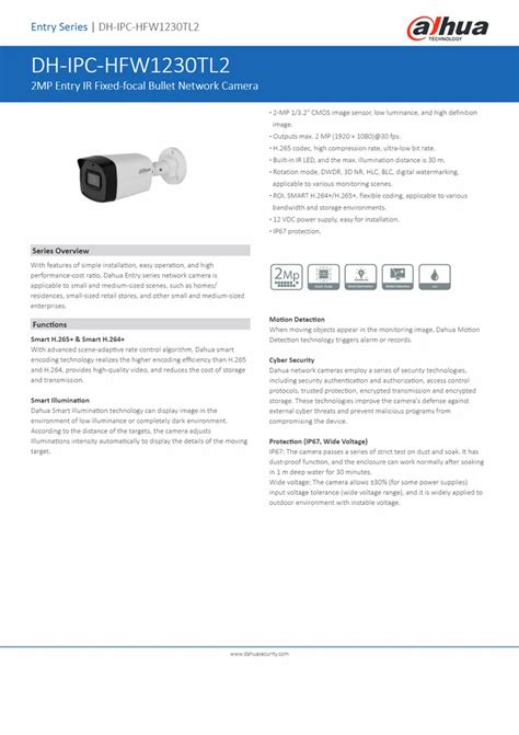 Dahua 2mp Ip Bullet Cctv Camera Dh Ipc Hfw1230tl2 At ₹ 2200 Piece Dahua Ip Camera Outdoor In