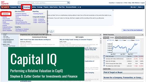 Performing A Relative Valuation In CapIQ YouTube