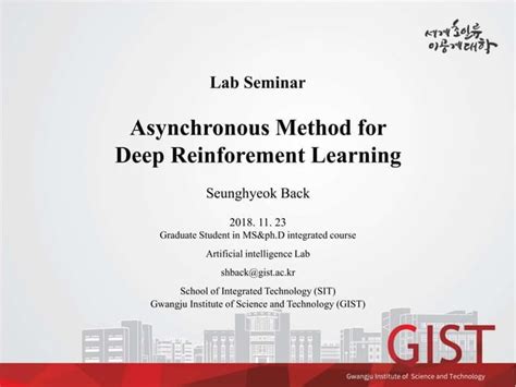 181123 Asynchronous Method For Deep Reinforcement Learning Seunghyeok