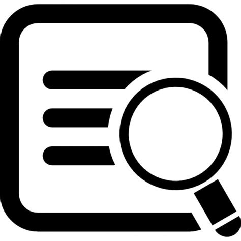 Data Search Square Interface Symbol With A Magnifier Tool Icons Free Download