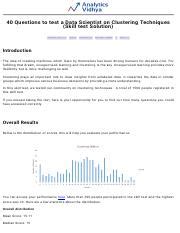 Test Data Scientist Clustering Pdf 40 Questions To Test A Data Scientist On Clustering
