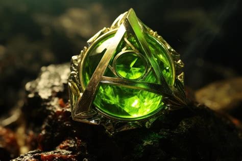 Premium Photo Mystical Peridot Chaos Symbol Generate Ai
