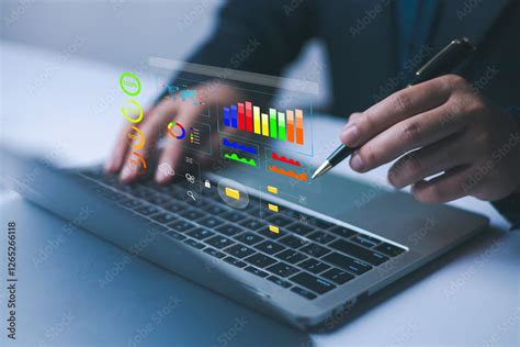 Analyst To Analyze Data Shows A Dashboard Chart For Business Data