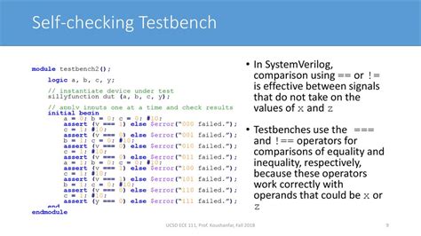 Lecture 9 Testbench And Division Ppt Download