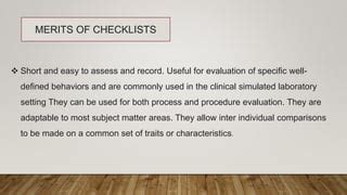 CHECKLIST AND RATING SCALES Ppt For College PPTX