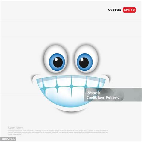 귀여운 미소 웃 고 얼굴 이모티콘 표시 치아 이모티콘 웃는 벡터 일러스트 레이 션 3차원 형태에 대한 스톡 벡터 아트 및 기타 이미지 3차원 형태 감정 귀여운