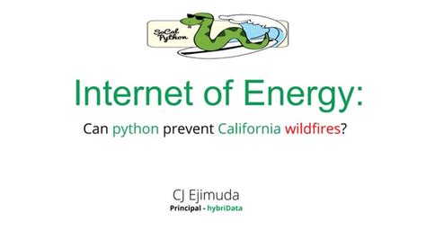 internet of energy can python prevent california wildfires pdf