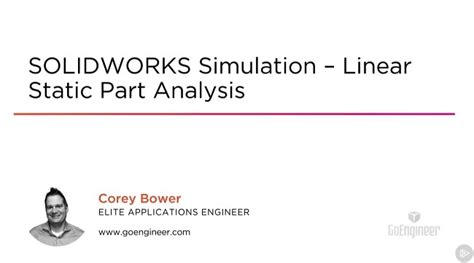 Solidworks Simulation Linear Static Part Analysis برنامج