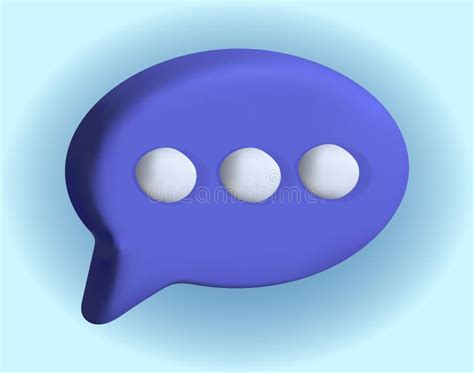 Chat With Three Dots Speech Blue Bubbles Composition 3d Icon Stock Vector Illustration Of