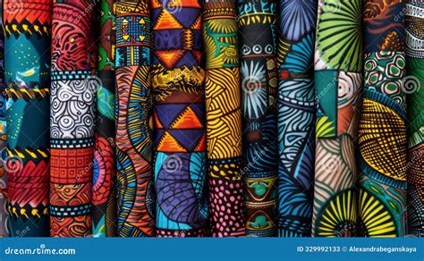 Vibrant African Fabric Patterns Stock Illustration Illustration Of