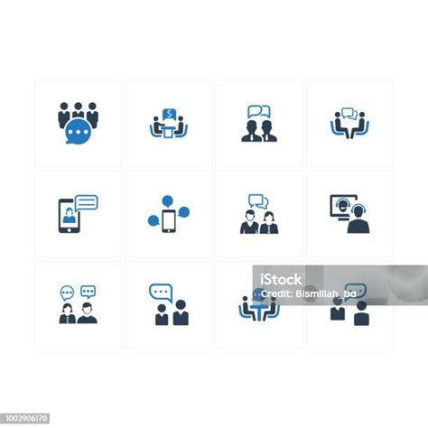 토론 아이콘블루 버전 0명에 대한 스톡 벡터 아트 및 기타 이미지 0명 말하기 모임 Istock
