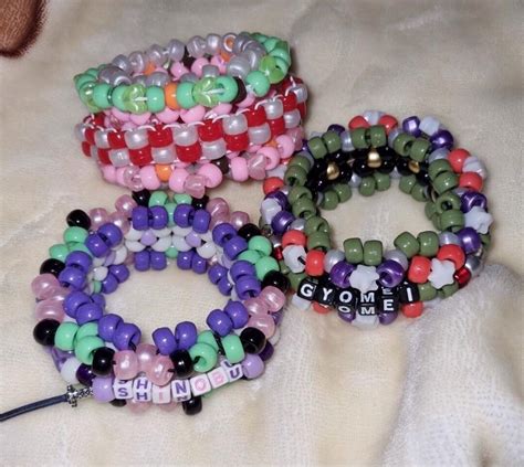 Demon Slayer Themed Kandi Etsy