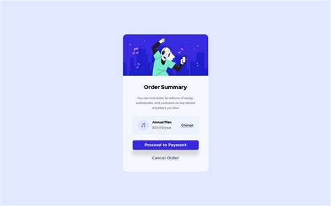 Frontend Mentor Order Summary Card Using Html And Css Coding