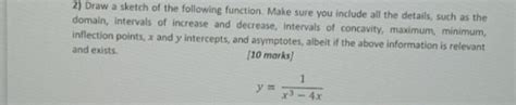 solved 2 draw a sketch of the following function make sure