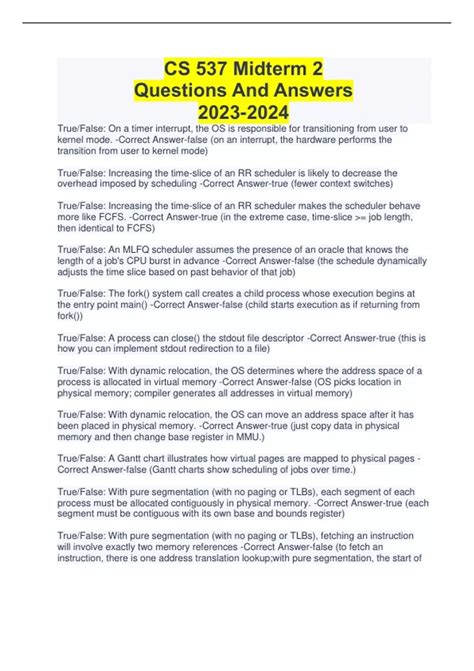 cs 537 midterm 2 questions and answers cs 537 stuvia us