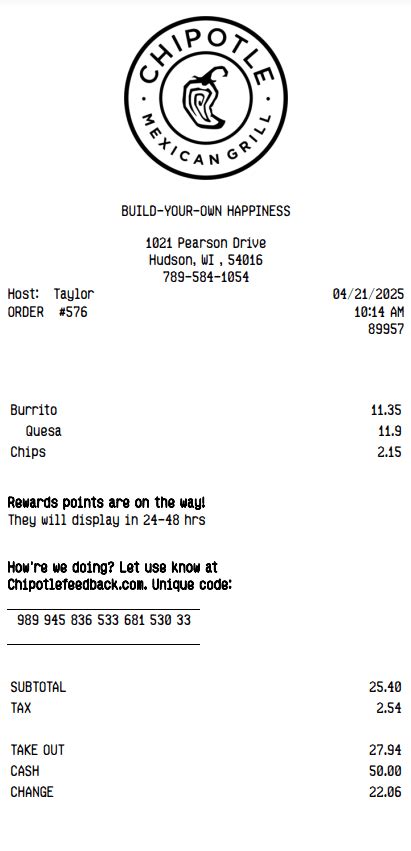 Chick Fil A Receipt Generator Template And Editor