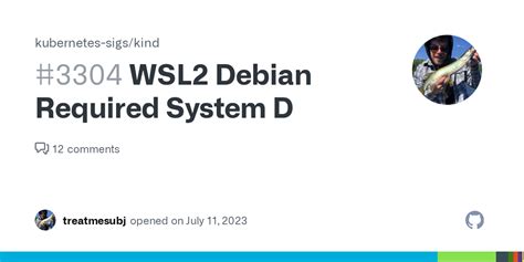 Wsl2 Debian Required System D · Issue 3304 · Kubernetes Sigskind · Github