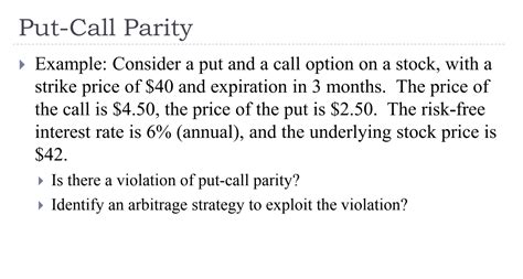 Solved Example Consider A Put And A Call Option On A Stock