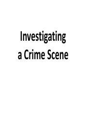 Investigating A Crime Scene Assignment Week Pdf Investigating A Crime Scene As We Walked In