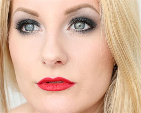 Smokey Eyes And Red Lips
