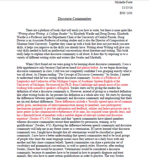 Discourse Communities Portfolio