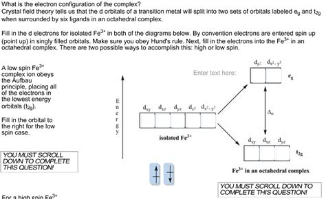 Solved What Is The Electron Configuration Of The Complex