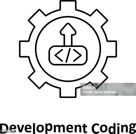 Development Coding Vector Icon Which Can Easily Modify Or Edit Stock