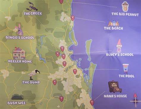 This Neat Map Came With The Bluey Camper Rbluey