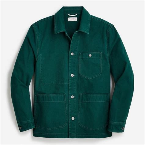 Wallace And Barnes Duck Canvas Utility Chore Jacket Green