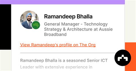 Ramandeep Bhalla General Manager Technology Strategy And Architecture