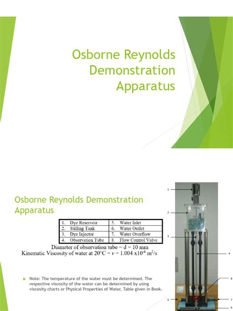 1 Reynolds Experiment Pdf Valve Reynolds Number