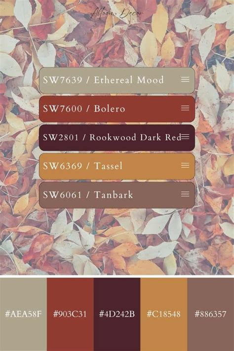 Fall Color Palette Inspired By Fall Leaves With Hex Codes